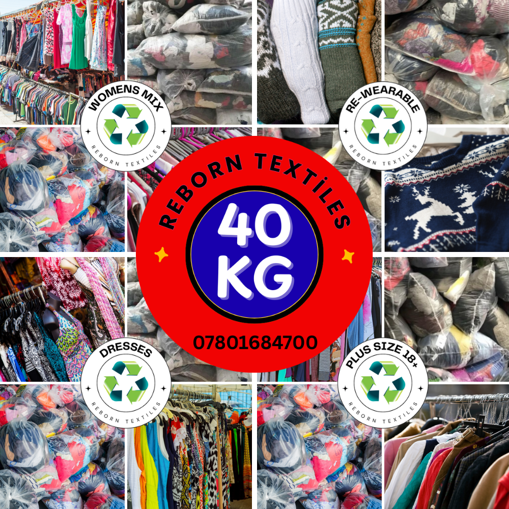40Kg Women's Wholesale Used Clothing Parcel for Resellers – Reborn Textiles